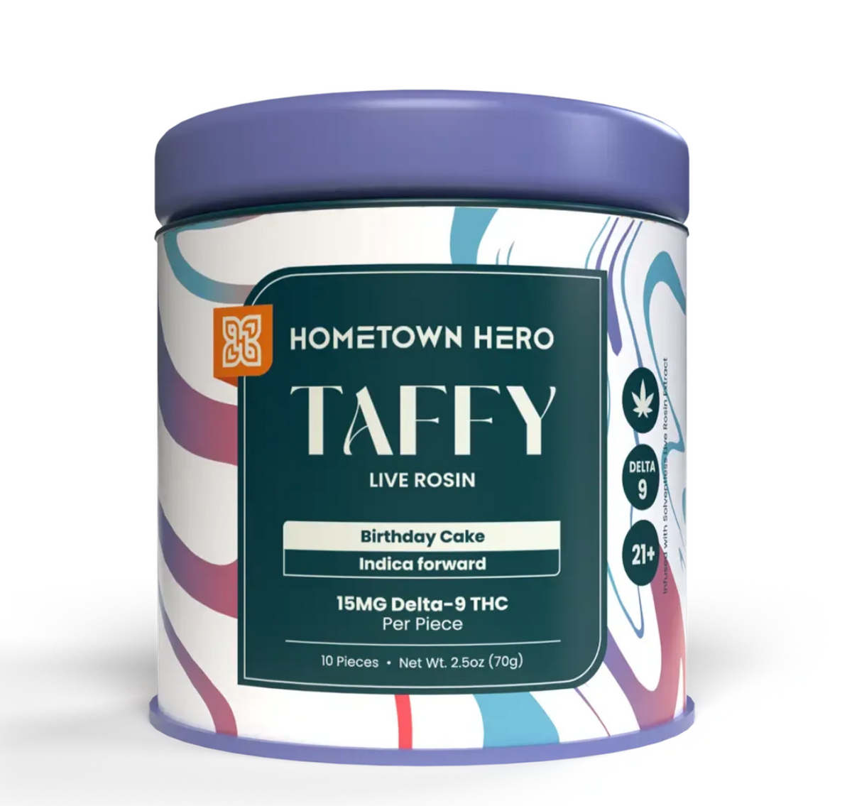 Hometown Hero Delta-9 THC Live Rosin Taffy 10ct – Rolling Trees LLC