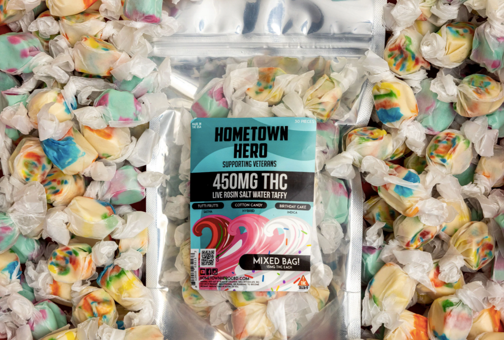 Hometown Hero Delta-9 THC Live Rosin Taffy – Rolling Trees LLC